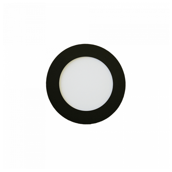 LED PANEL CRNI UGRADBENI 6W OKRUGLI 4000K - Led Svjetla