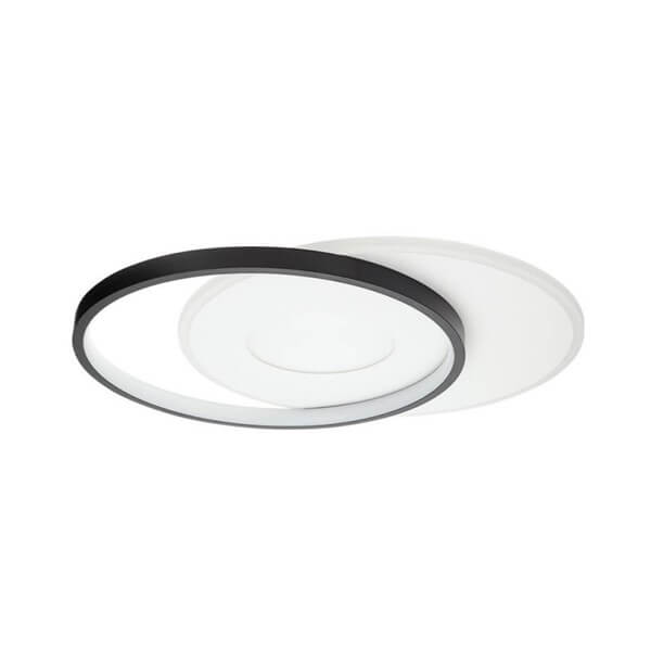 LED stropna svjetiljka crno bijela 54W CCT s daljinskim upravljačem ...